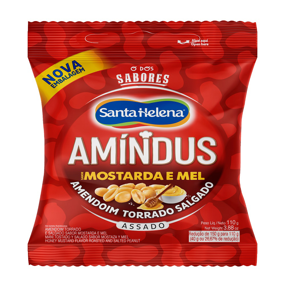 Amendoim Amíndus Mostarda e Mel Santa Helena 110g - Sonda Supermercado ...