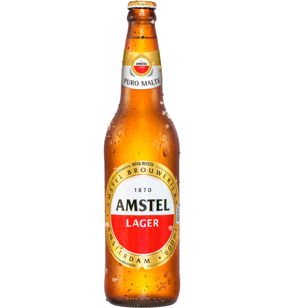 Cerveja Amstel Larger garrafa 600ml - Sonda Supermercado Delivery