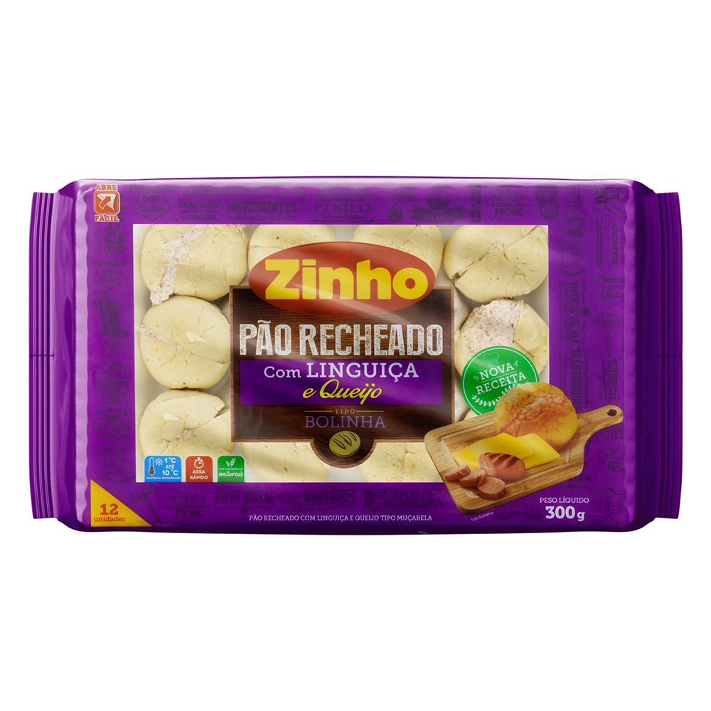 Pão de Alho Zinho Bolinho Linguiça com queijo 300g - Sonda Supermercado ...