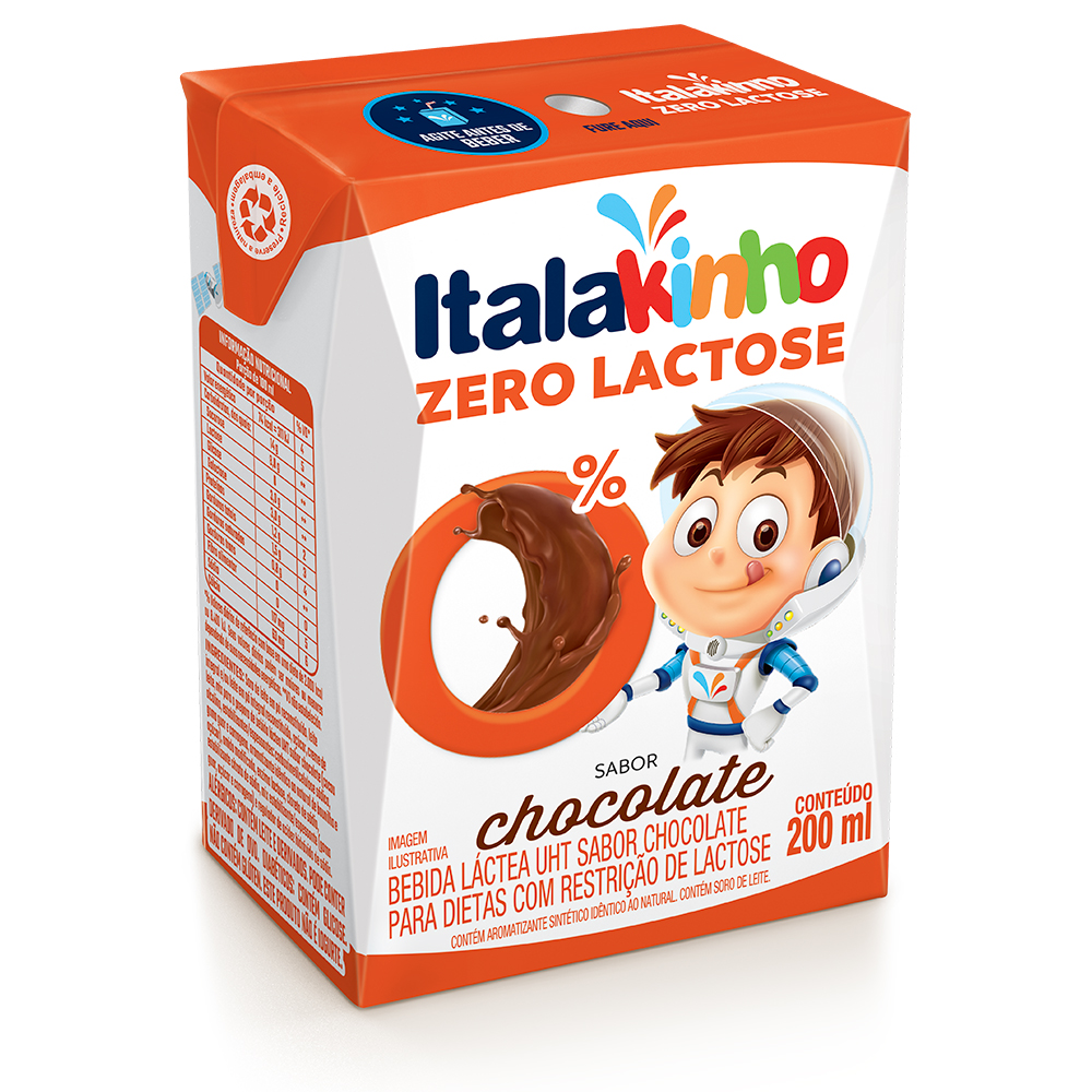 Bebida láctea Italakinho sabor chocolate zero lactose 200 ml - Sonda ...