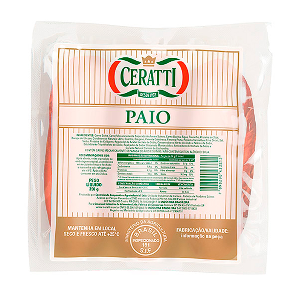 Linguiça Ceratti Paio 350g - Sonda Supermercado Delivery