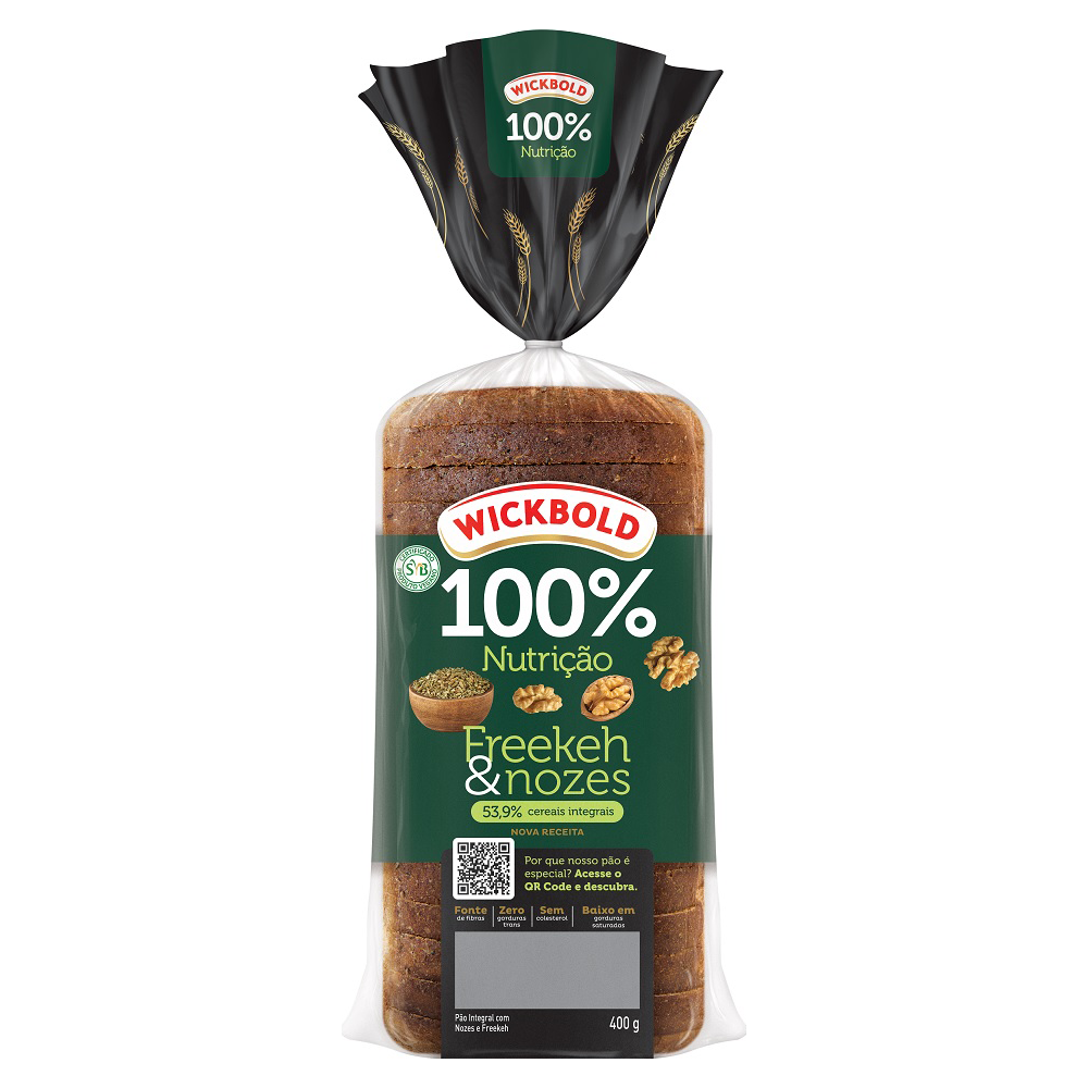 Pão Wickbold Grão Sabor 100% Nutrição Freekeh e Noz-pecã 400g - Sonda ...