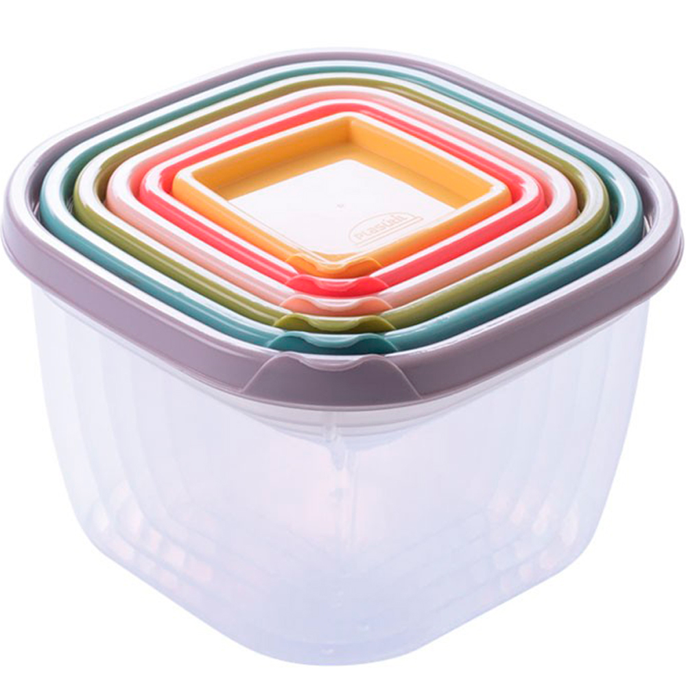 Conjunto Pote Plástico Quadrado Plasútil Conect 6 Unidades - Sonda ...