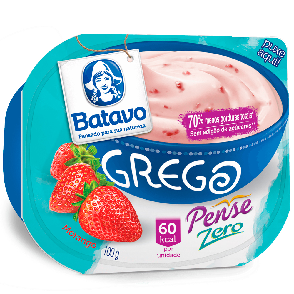 Iogurte zero morango Pense Zero Batavo 100g - Sonda Supermercado Delivery