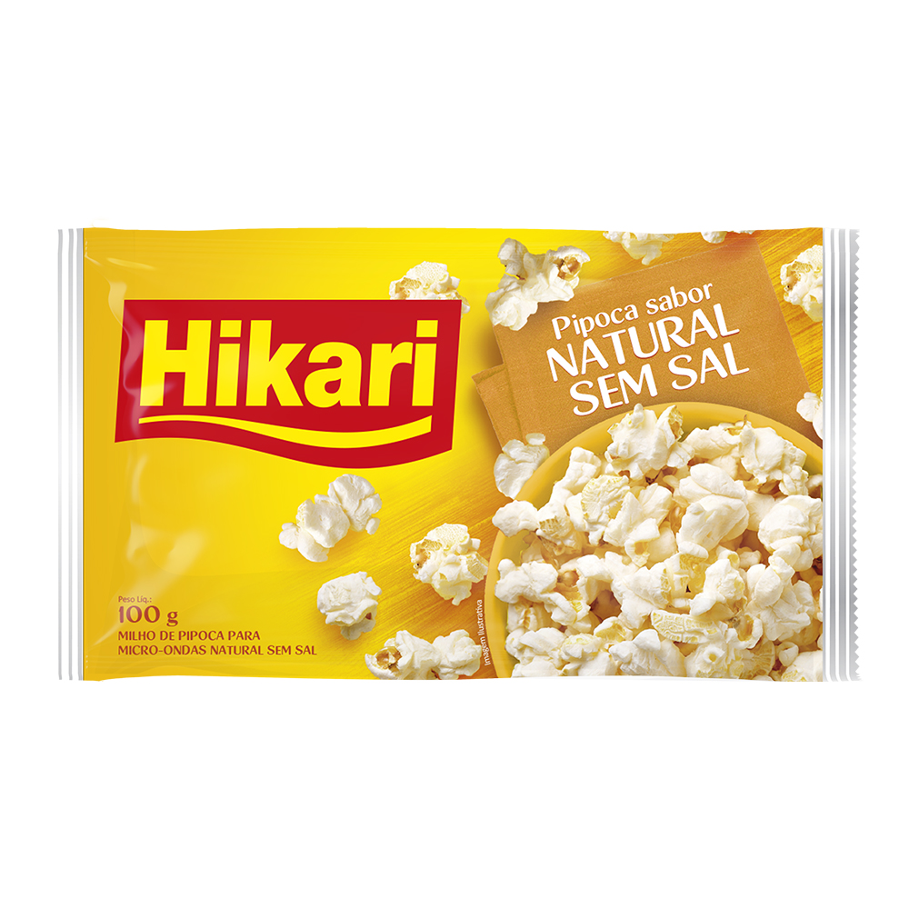 Milho de pipoca para micro-ondas Natural sem sal Hikari 100g - Sonda Supermercado Delivery
