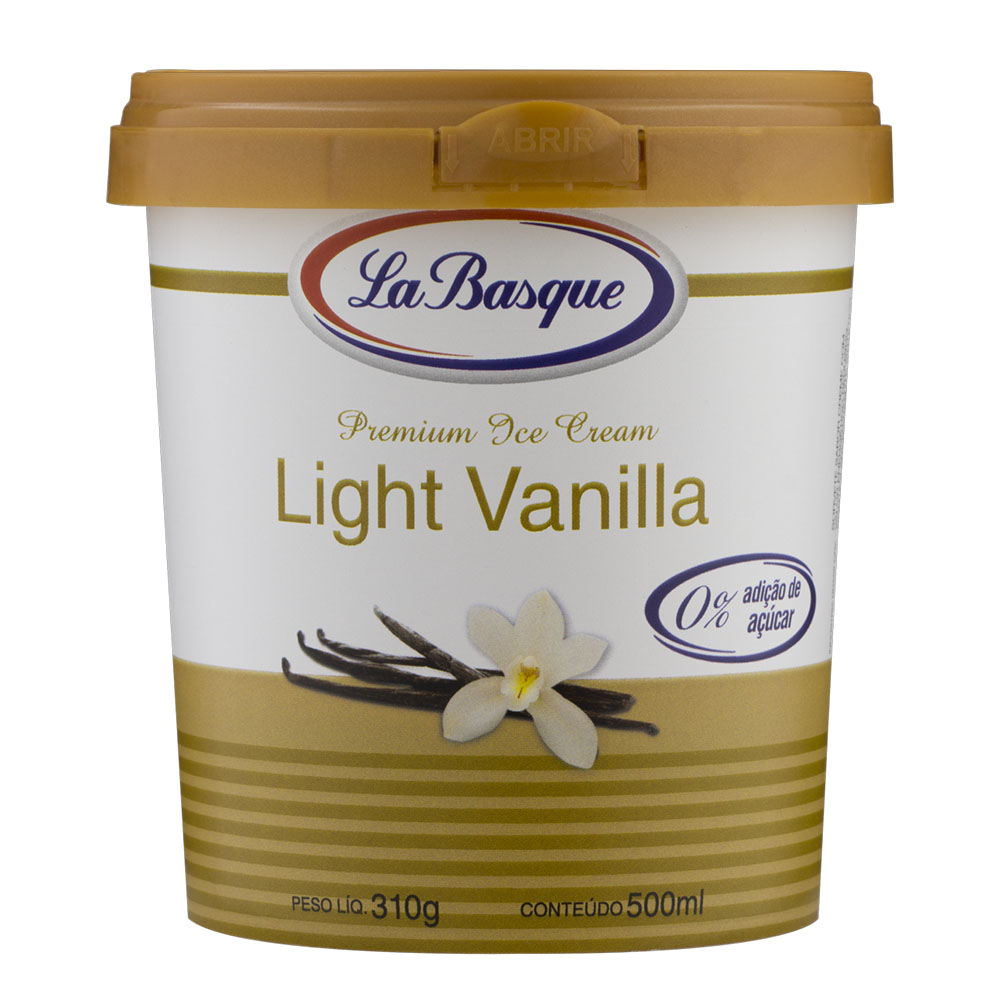 Sorvete Vanilla Light La Basque Premium Ice Cream Pote 500ML - Sonda ...