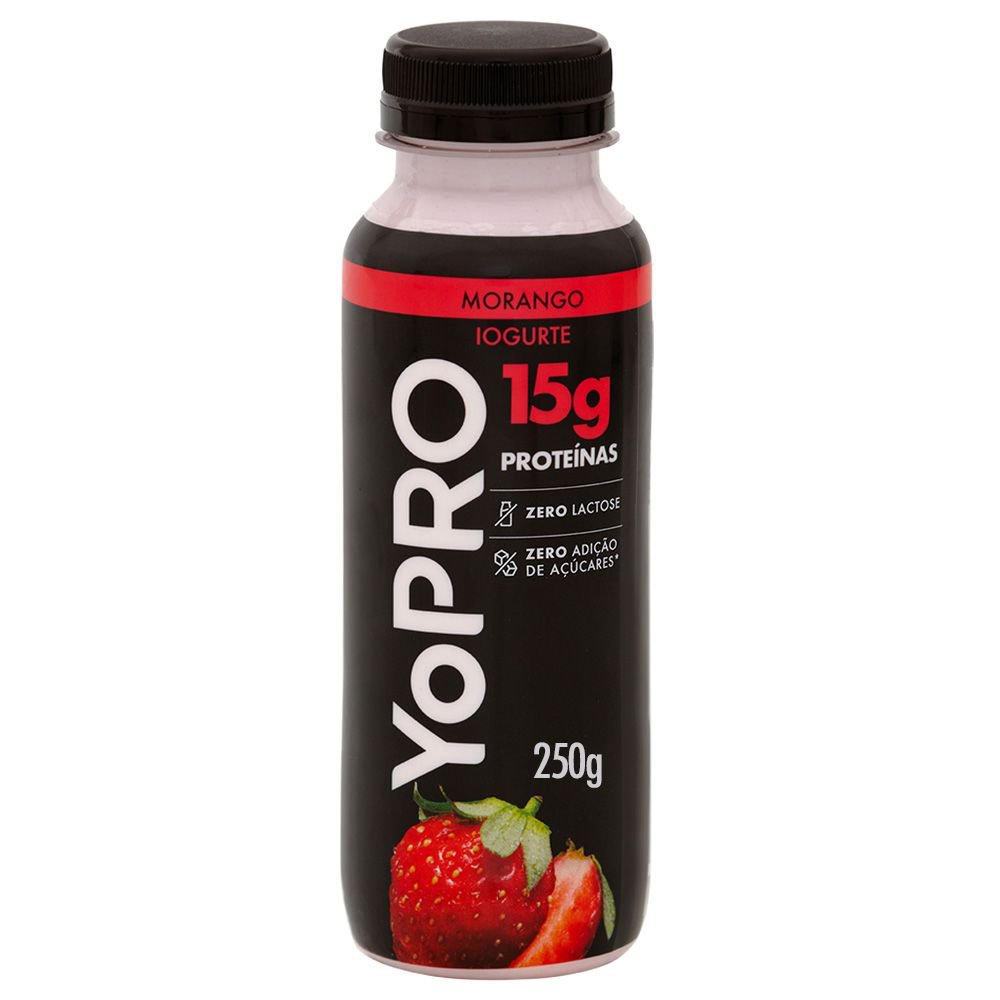 Iogurte Líquido YoPRO Morango 15g de proteínas 250g - Sonda ...
