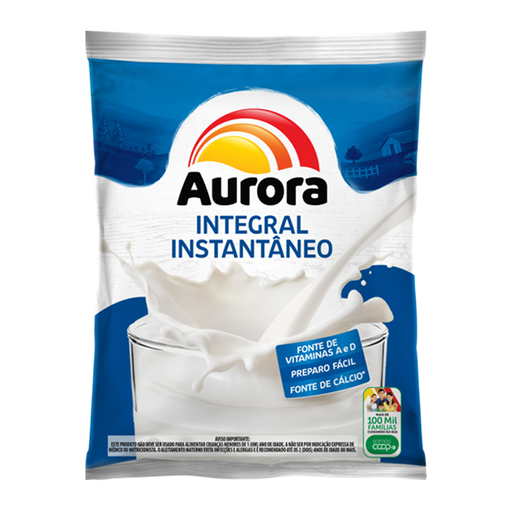 Leite em pó integral instantâneo Aurora 400G - Sonda Supermercado Delivery