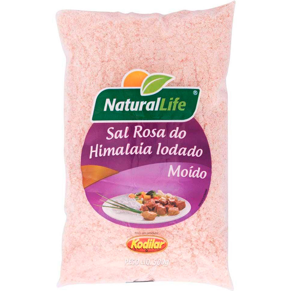 Sal rosa do Himalaia Natural Life Kodilar 500g - Sonda Supermercado ...