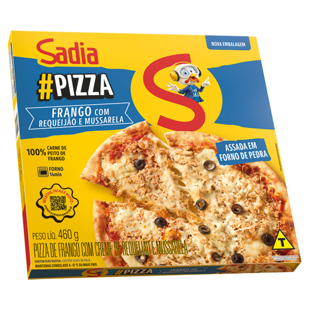 Pizza congelada Sadia frango com requeijão e mussarela 460g - Sonda ...