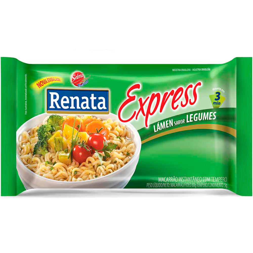 Macarrão instantâneo Renata legumes 85g - Sonda Supermercado Delivery