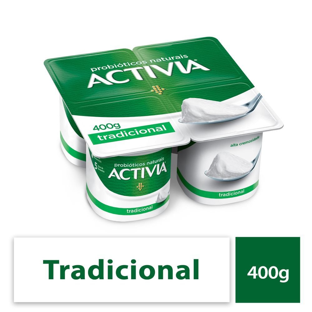 Activia Polpa Original 400g 4 unidades - Sonda Supermercado Delivery