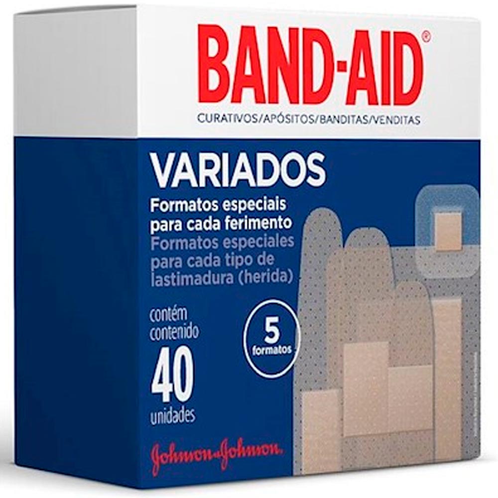 Curativo Band-Aid variados com 40 unidades - Sonda Supermercado Delivery