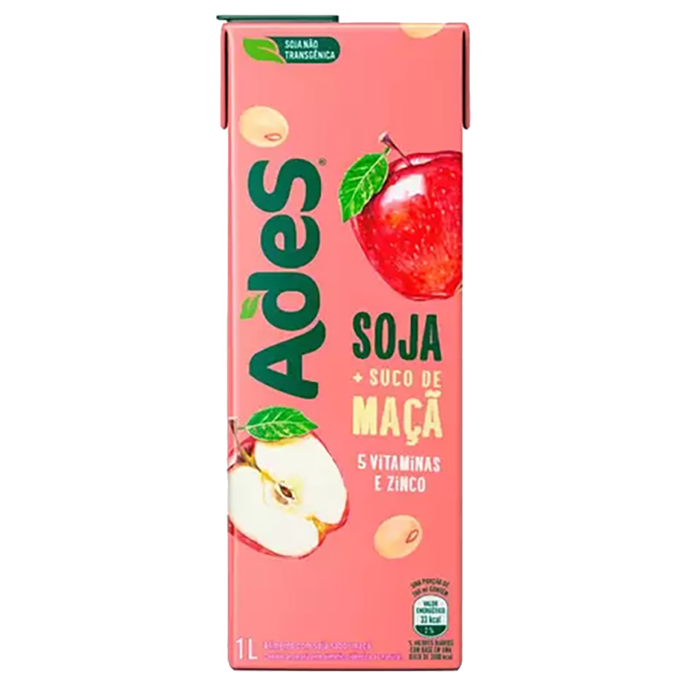 Bebida de Soja Ades Sabor Maçã 1L - Sonda Supermercado Delivery
