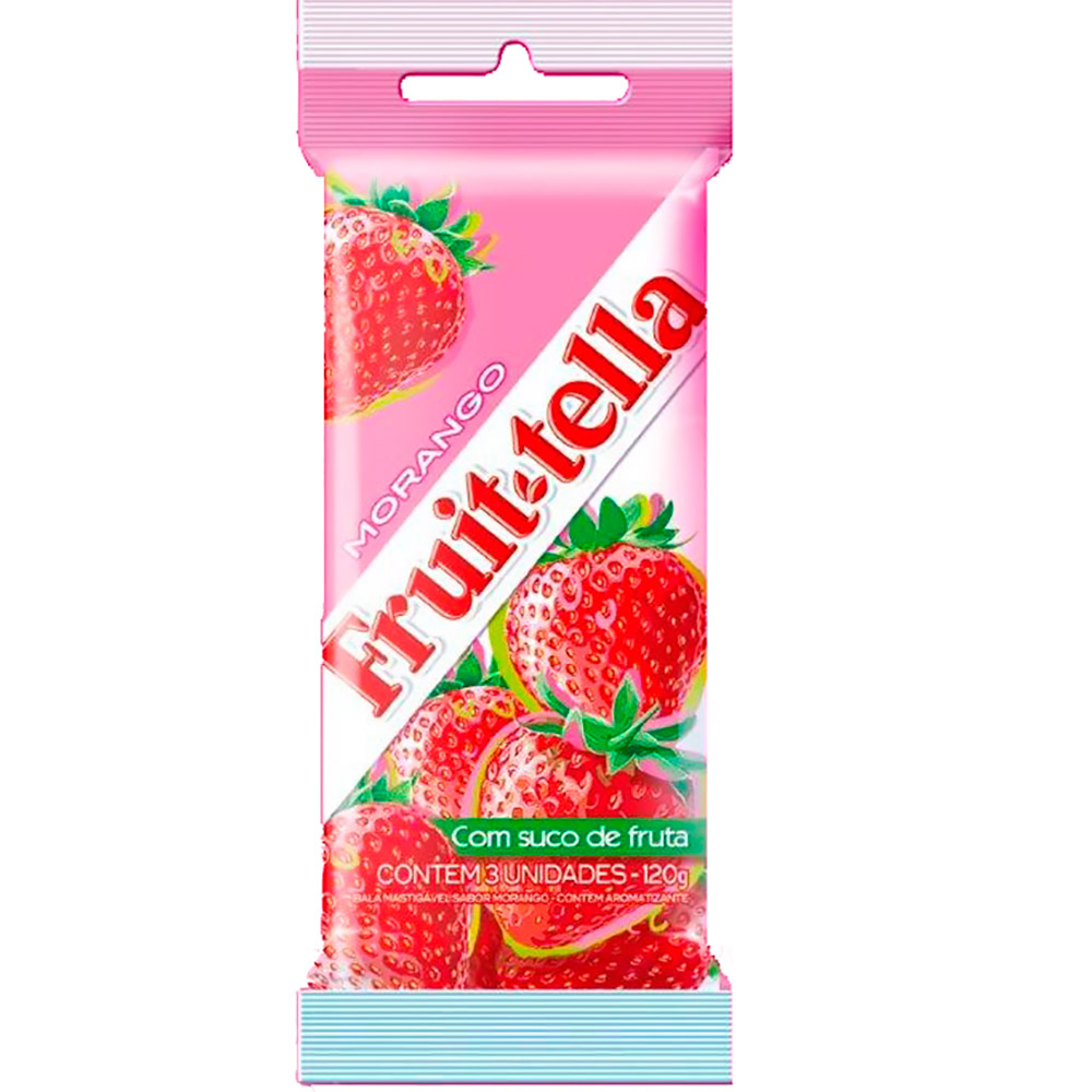 Bala Fruittella de morango 3 unidades 120g - Sonda Supermercado Delivery