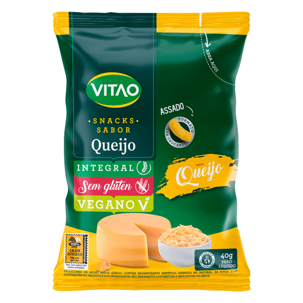Snack Integral Queijo Vitao Sem Glúten 40g - Sonda Supermercado Delivery