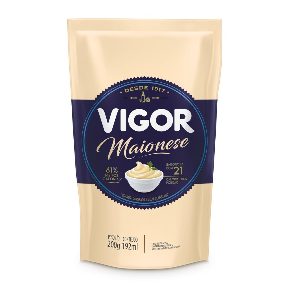 Maionese Vigor tradicional sachê 200g - Sonda Supermercado Delivery
