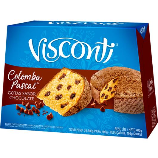 Colomba Pascal Gotas de Chocolate Visconti 500g - Sonda Supermercado ...