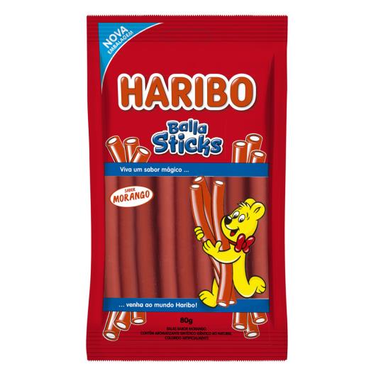 Bala Morango Haribo Balla Sticks Pacote 80g - Sonda Supermercado Delivery