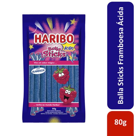 Bala Framboesa Ácida Haribo Balla Sticks Pacote 80g - Sonda ...