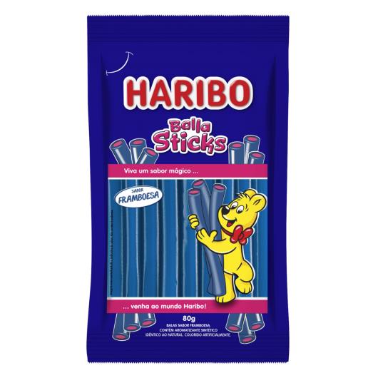 Bala Framboesa Haribo Balla Sticks Pacote 80g - Sonda Supermercado Delivery