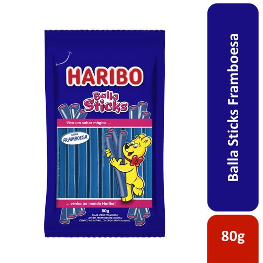 Bala Framboesa Haribo Balla Sticks Pacote 80g - Sonda Supermercado Delivery
