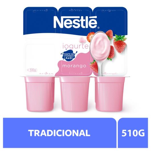 Iogurte Morango Nestlé Bandeja 510g 6 Unidades - Sonda Supermercado Delivery