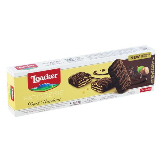 Wafer Dark Hazelnut Loacker Patisserie Caixa 100g - Sonda Supermercado ...