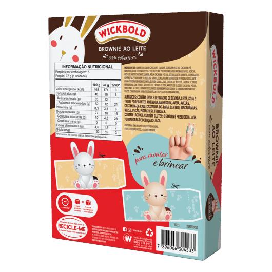 Brownie chocolate ao leite recheio e cobertura chocolate Wickbold 185g ...
