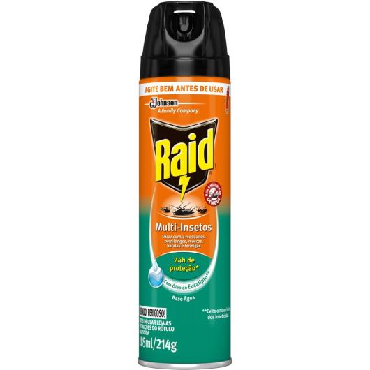Inseticida Raid Multi-insetos Spray Base Água Eucalipto 285ml - Sonda ...