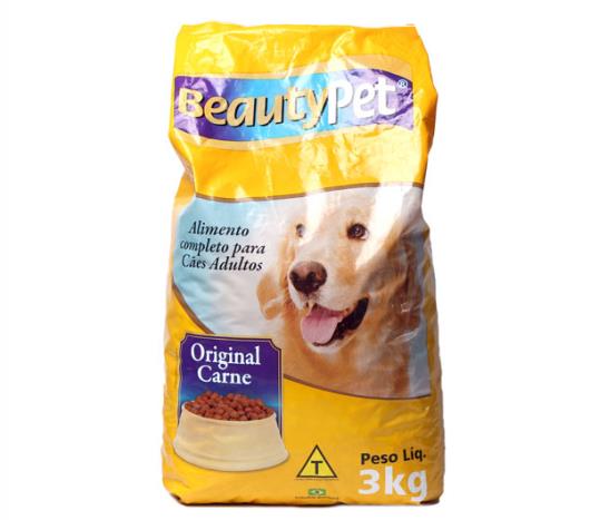Alimento para cães adultos pet original sabor carne Beauty Pet 3kg - Sonda Supermercado Delivery