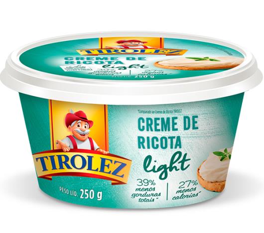 Creme Tirolez Ricota Light 250g - Sonda Supermercado Delivery