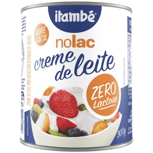 Creme de leite Nolac zero lactode lata 300g - Sonda Supermercado Delivery