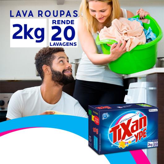 Lava Roupas em pó Tixan Ypê Primavera 2Kg - Sonda Supermercado Delivery