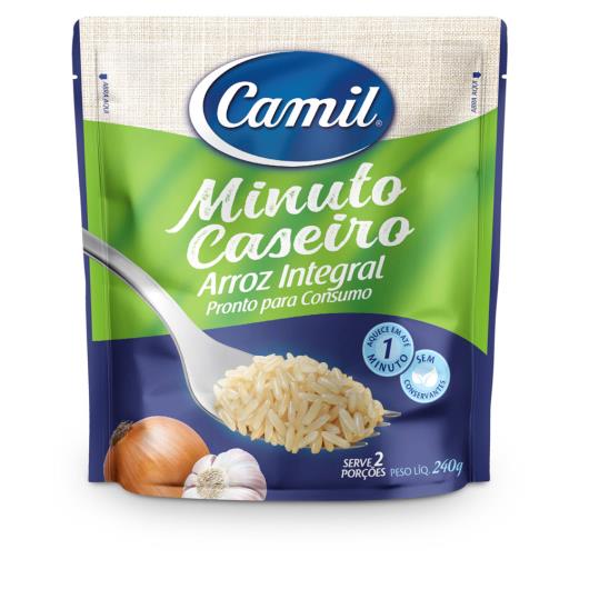Arroz integral minuto caseiro pronto Camil 240g - Sonda Supermercado ...