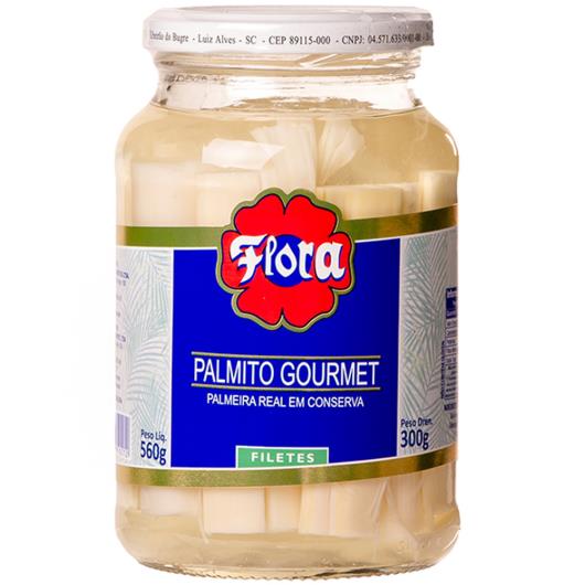 Palmito Flora Conserva Gourmet Filete Vidro 300g - Sonda Supermercado ...