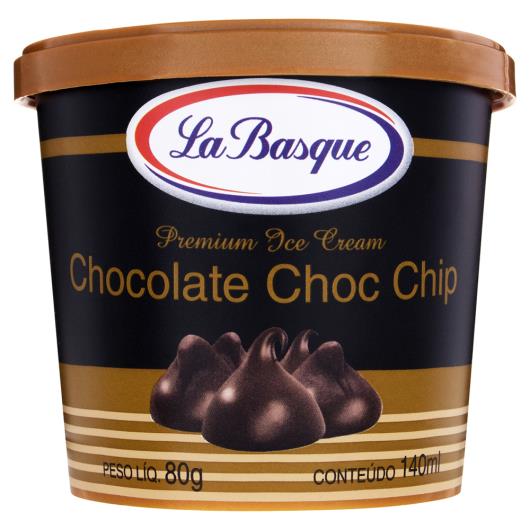 Sorvete chocolate choc chip La Basque 80g - Sonda Supermercado Delivery