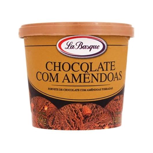 Sorvete chocolate com amendoas La Basque 80g - Sonda Supermercado Delivery