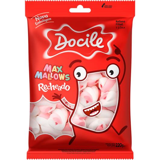 Marshmallow recheado Rosa Branco Maxmallows Docile 220g - Sonda ...
