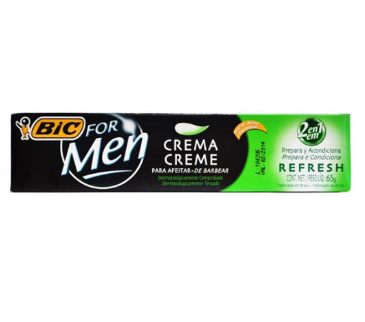 Creme de Barbear Bic For Men Refresh 65g - Sonda Supermercado Delivery